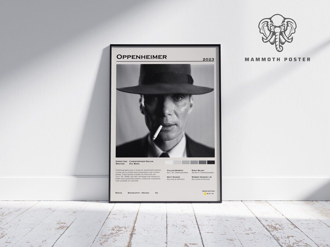 Oppenheimer Nolan Movie Poster: Custom Wall Art Print Christimas Gifts ...