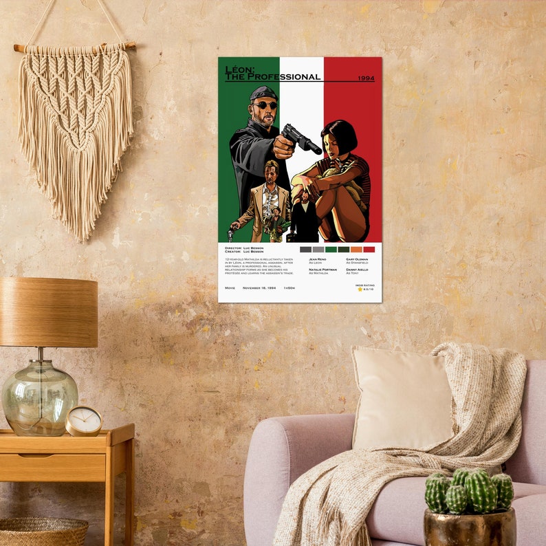 Léon the Professional Luc Besson Minimalist Movie Poster - Etsy