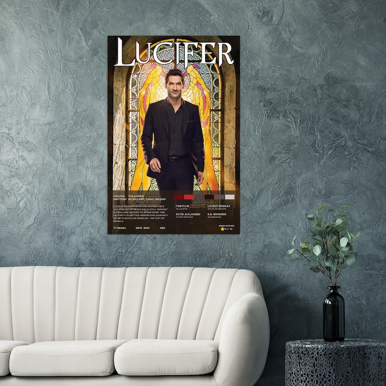 Lucifer TV Series Poster Minimalist Movie Poster Vintage Retro Home ...