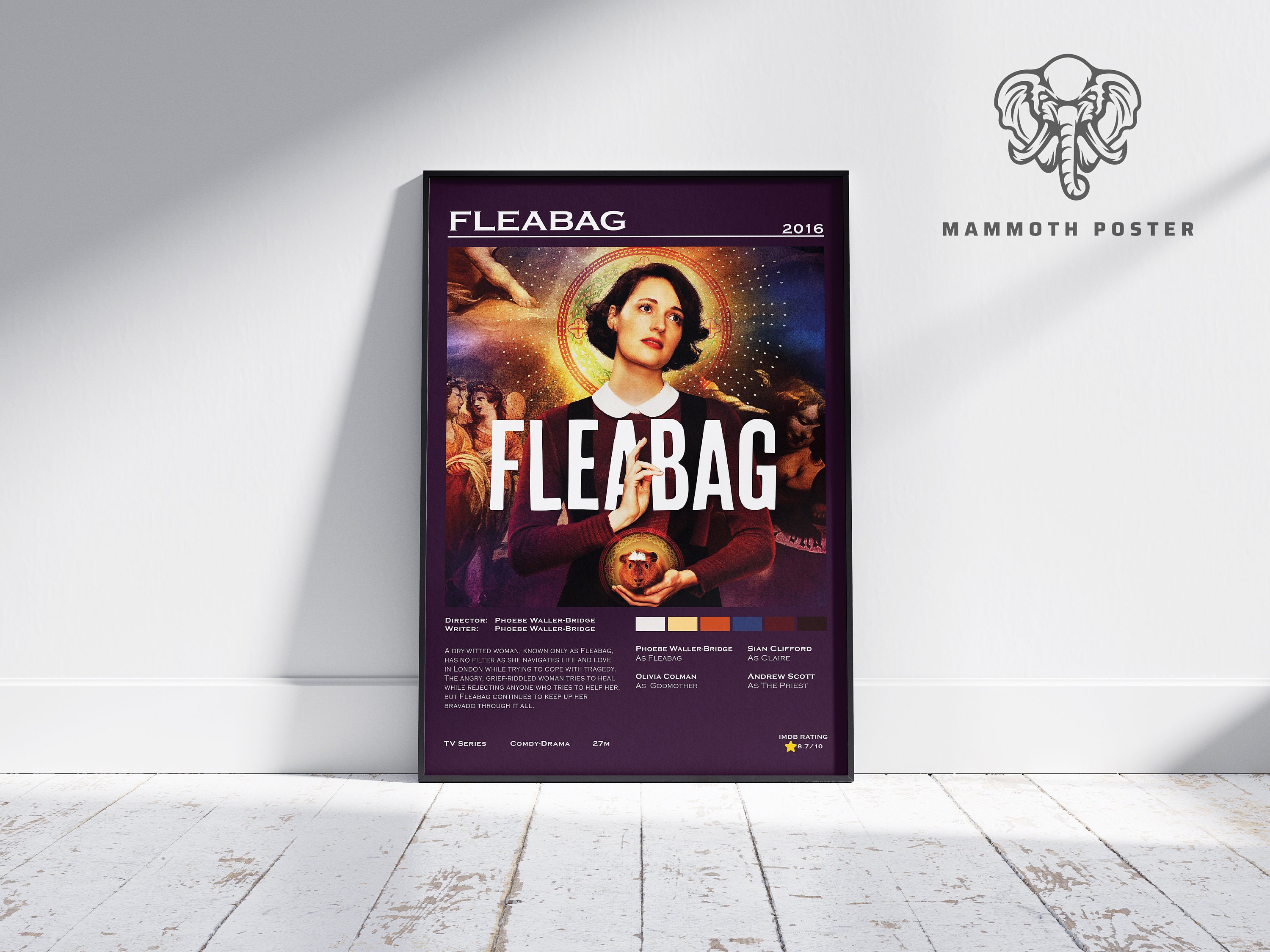 Fleabag TV Series Poster Minimalist Movie Poster Vintage Retro Home Decor Custom Poster Wall Art ...
