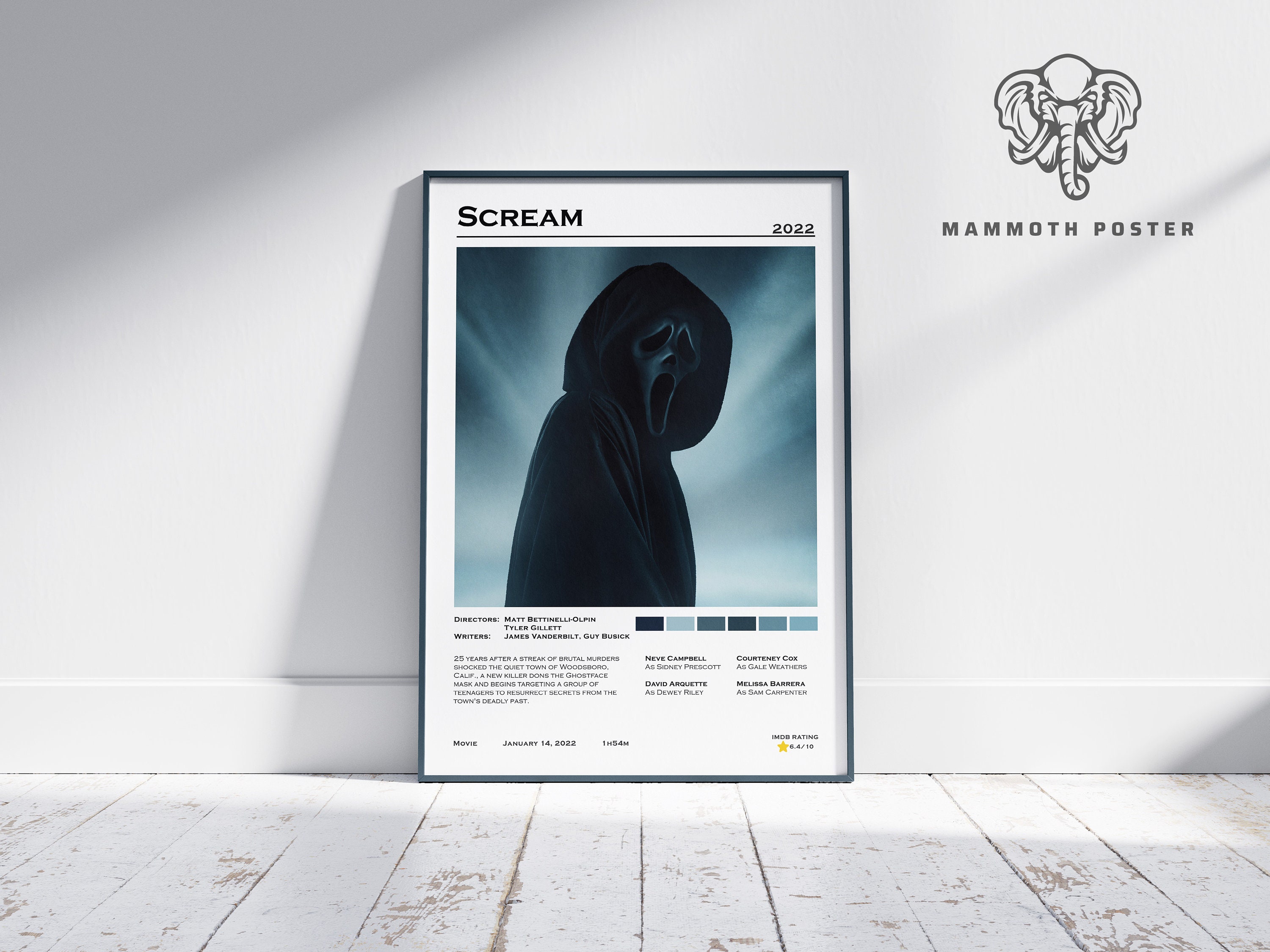 Scream Horror Poster Minimalist Movie Poster Vintage Retro Home Decor ...