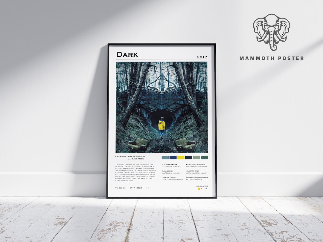 Dark TV Series Poster | Minimalist Retro Home Decor | Custom Wall Art ...