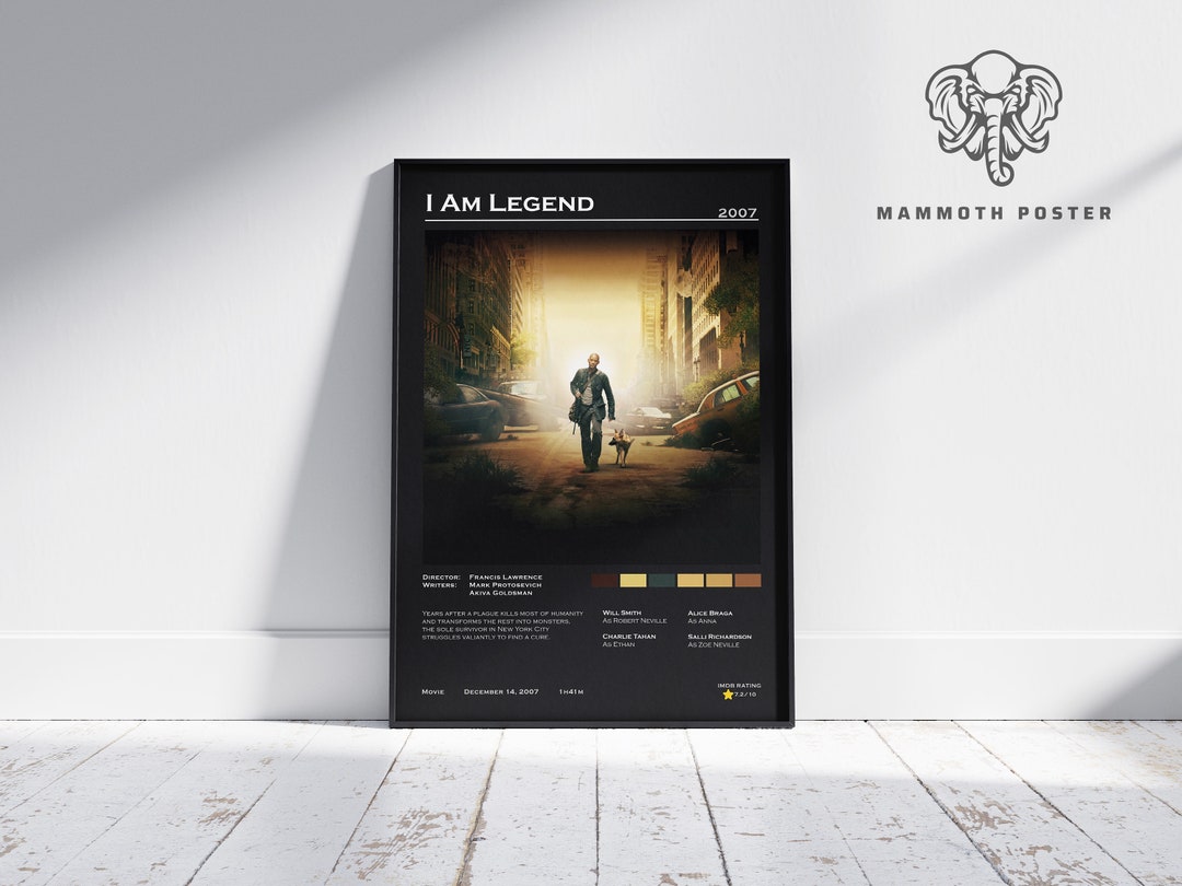 I Am Legend | Francis Lawrence | Minimalist Movie Poster | Vintage ...