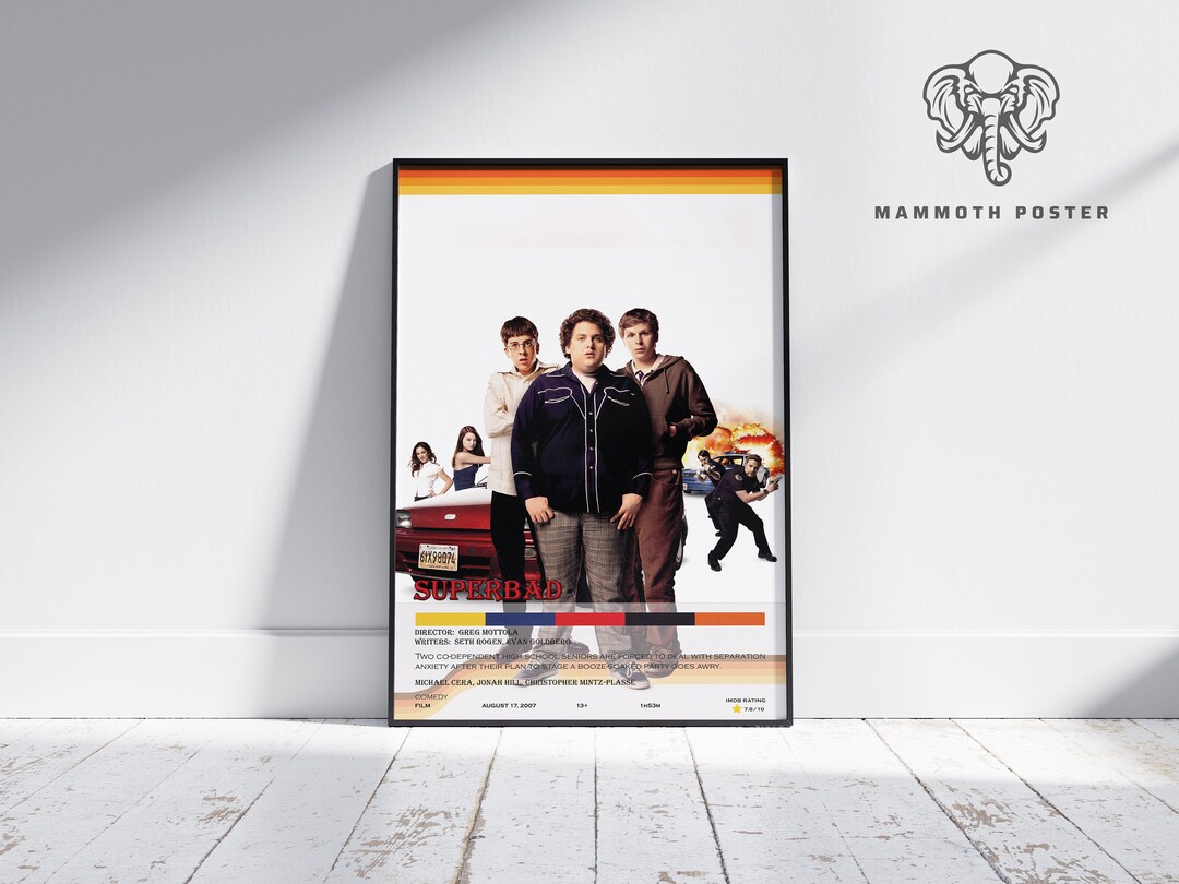 Superbad | Greg Mottola | Minimalist Movie Poster | Vintage Retro Home ...
