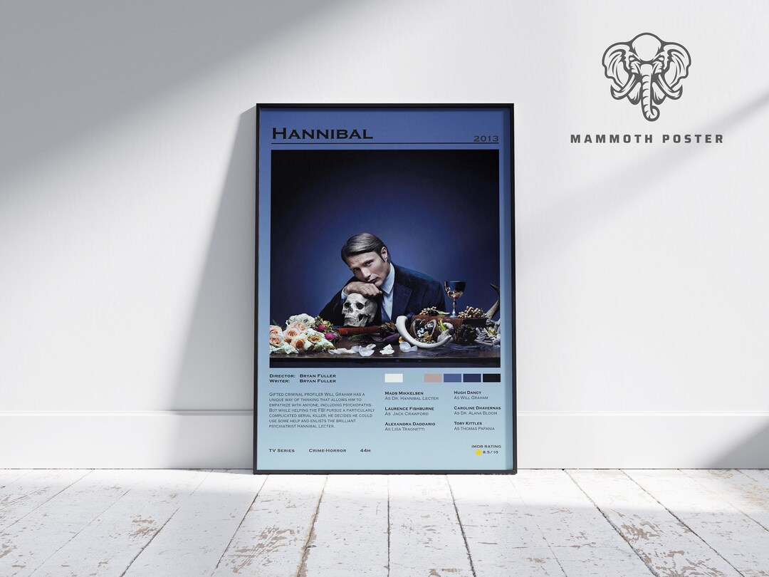 Hannibal TV Series Poster | Vintage Retro Home Decor | Custom Wall Art ...