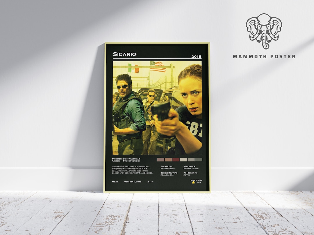 Sicario | Denis Villeneuve | Movie Poster | Vintage Retro Home Decor ...