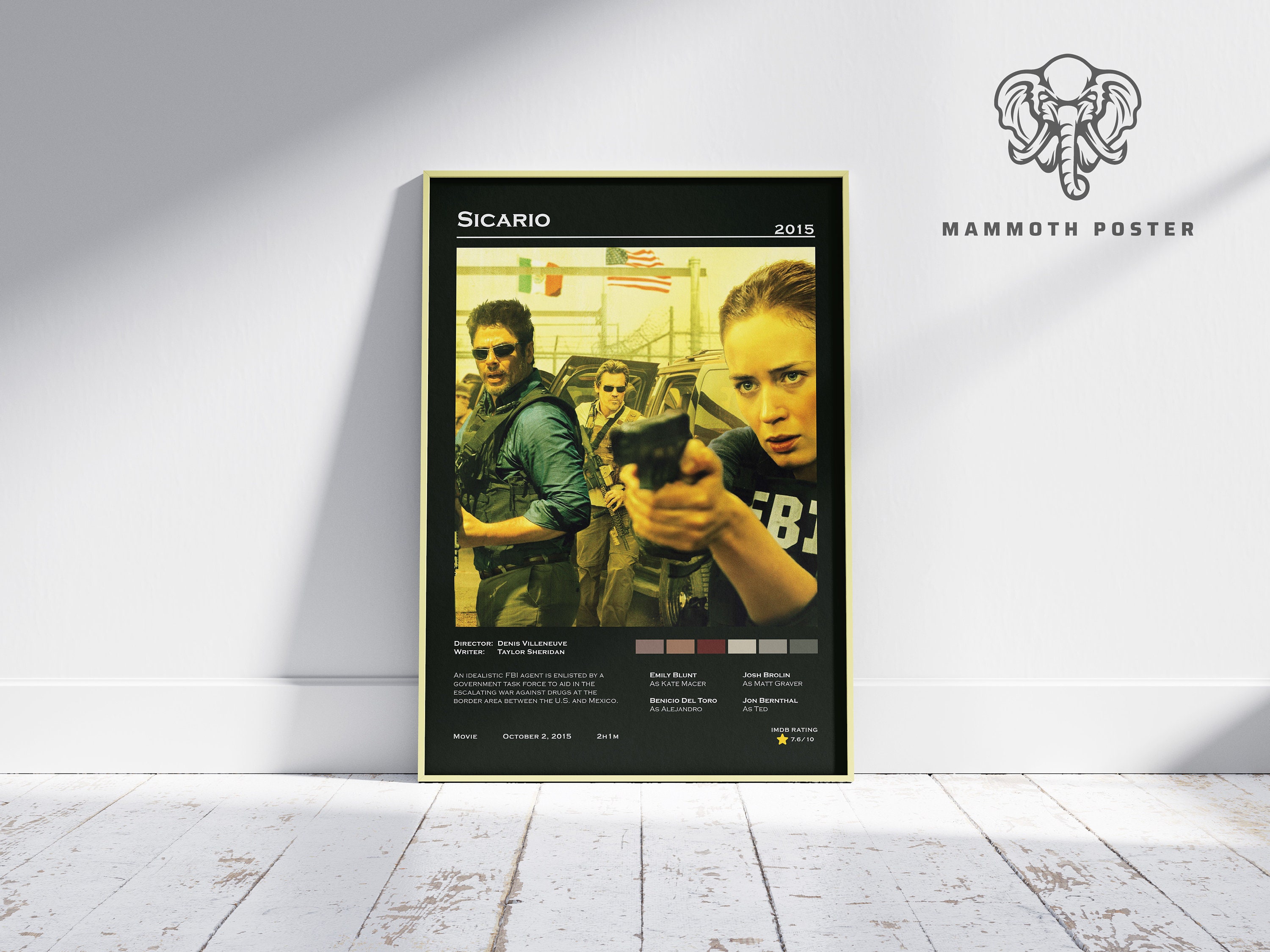 Sicario Denis Villeneuve Movie Poster Vintage Retro Home Decor Custom ...