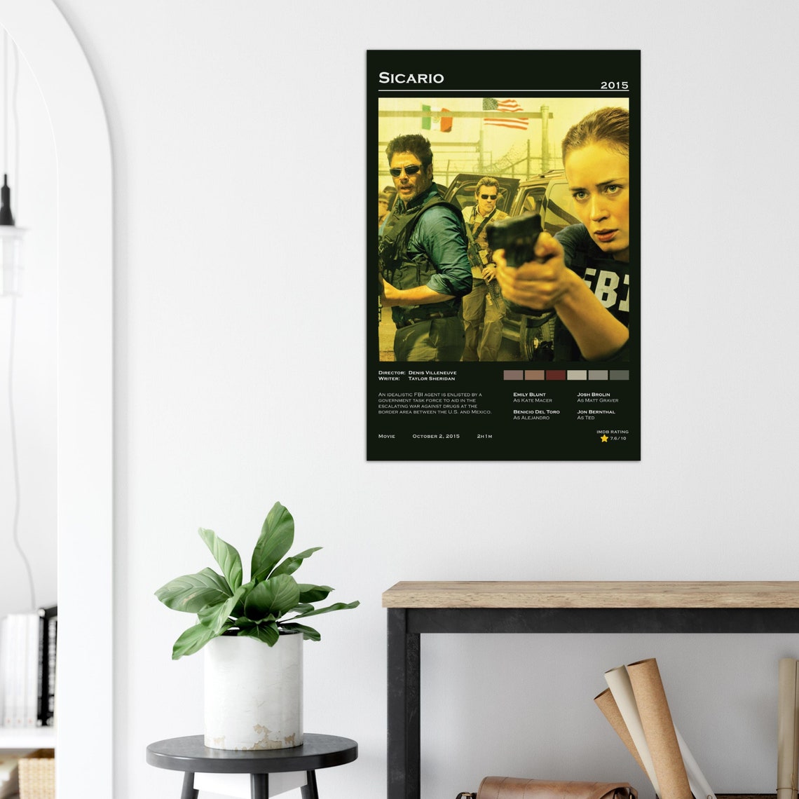 Sicario Denis Villeneuve Movie Poster Vintage Retro Home Decor Custom ...