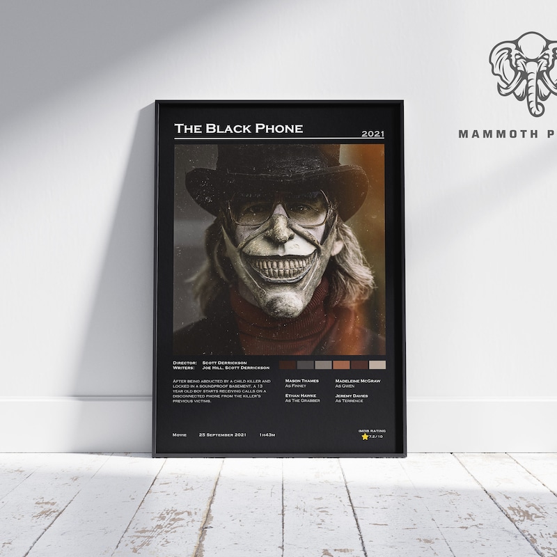 The Black Phone Mask - Etsy