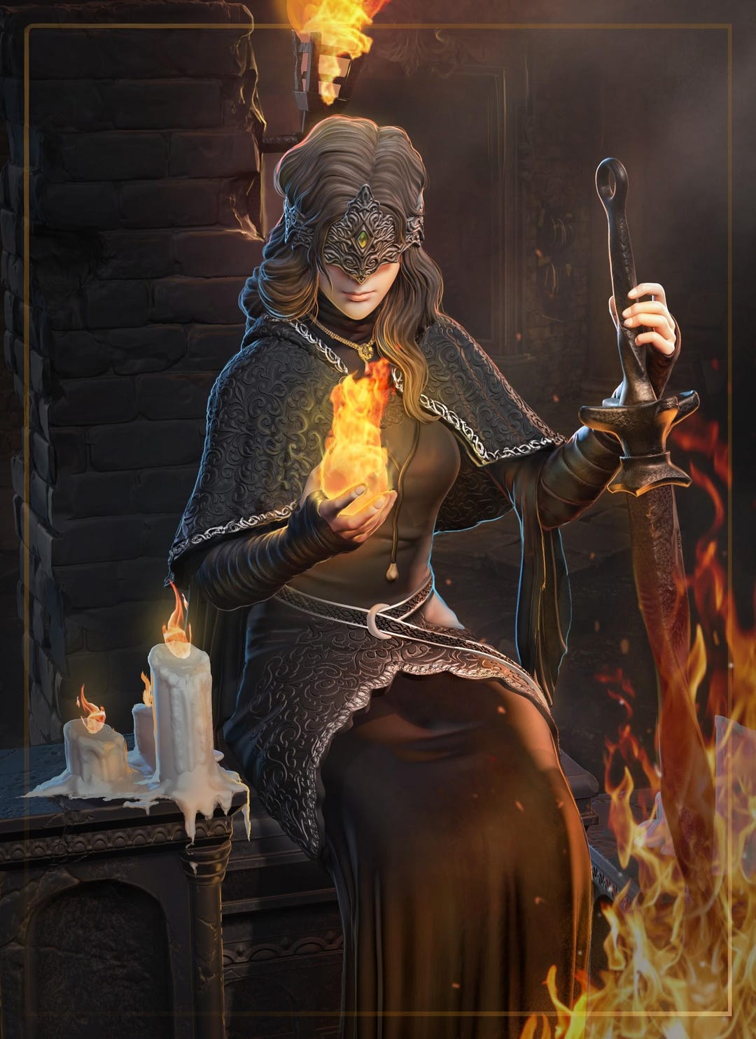 Dark Souls - Firekeeper Resin Figure - Etsy