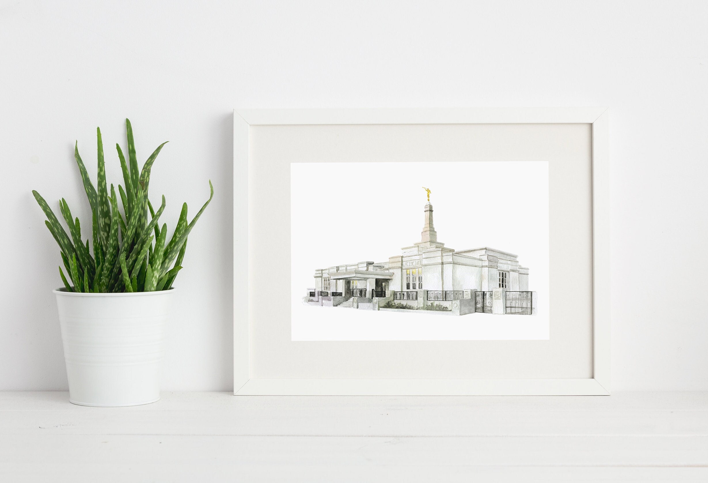 Edmonton Canada LDS Temple - Printable Watercolor Wall Art - Etsy