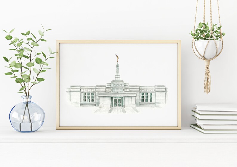 Regina Saskatchewan LDS Temple - Printable Watercolor Wall Art - Etsy