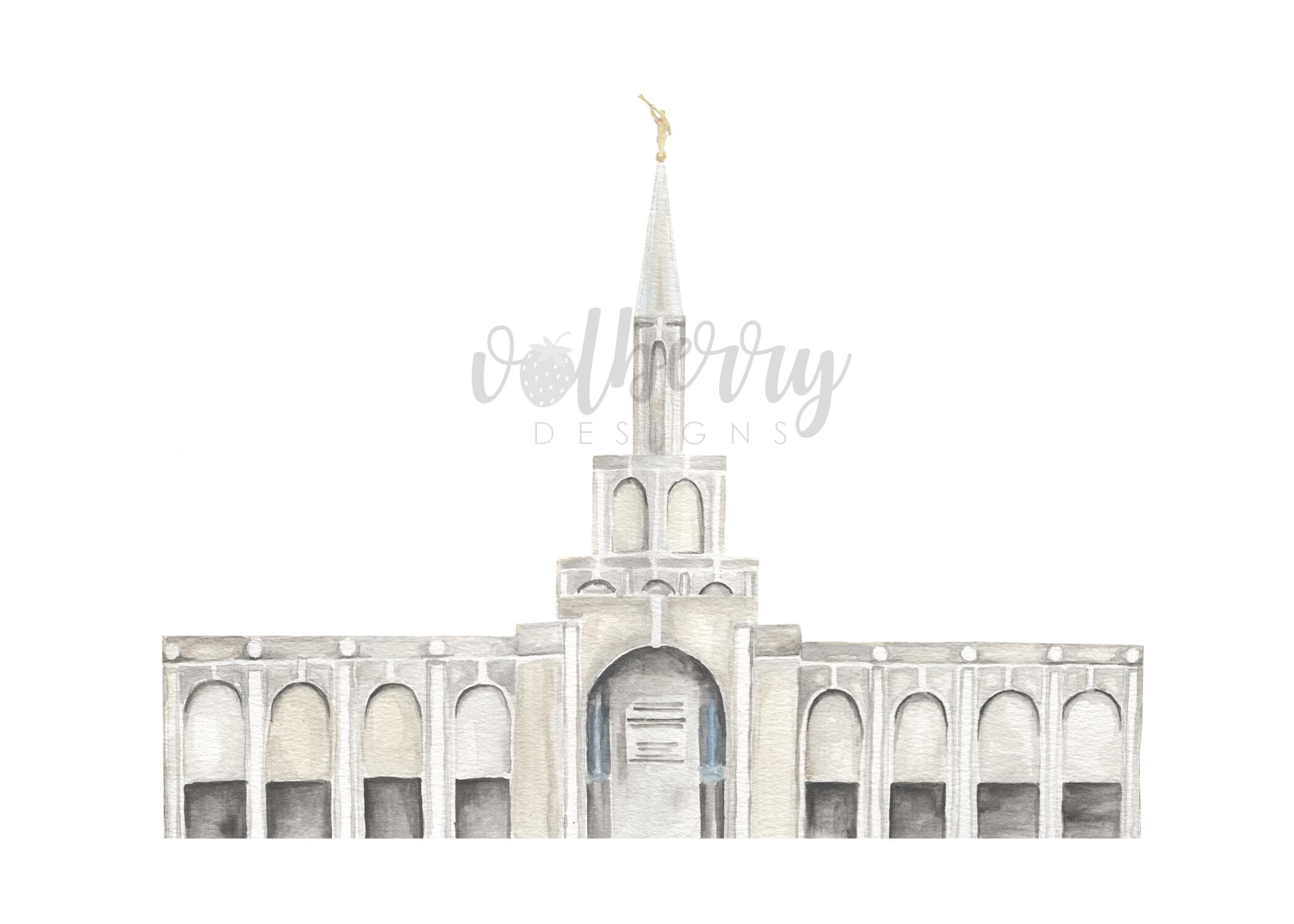 Toronto Canada LDS Temple - Printable Watercolor Wall Art - Etsy Canada