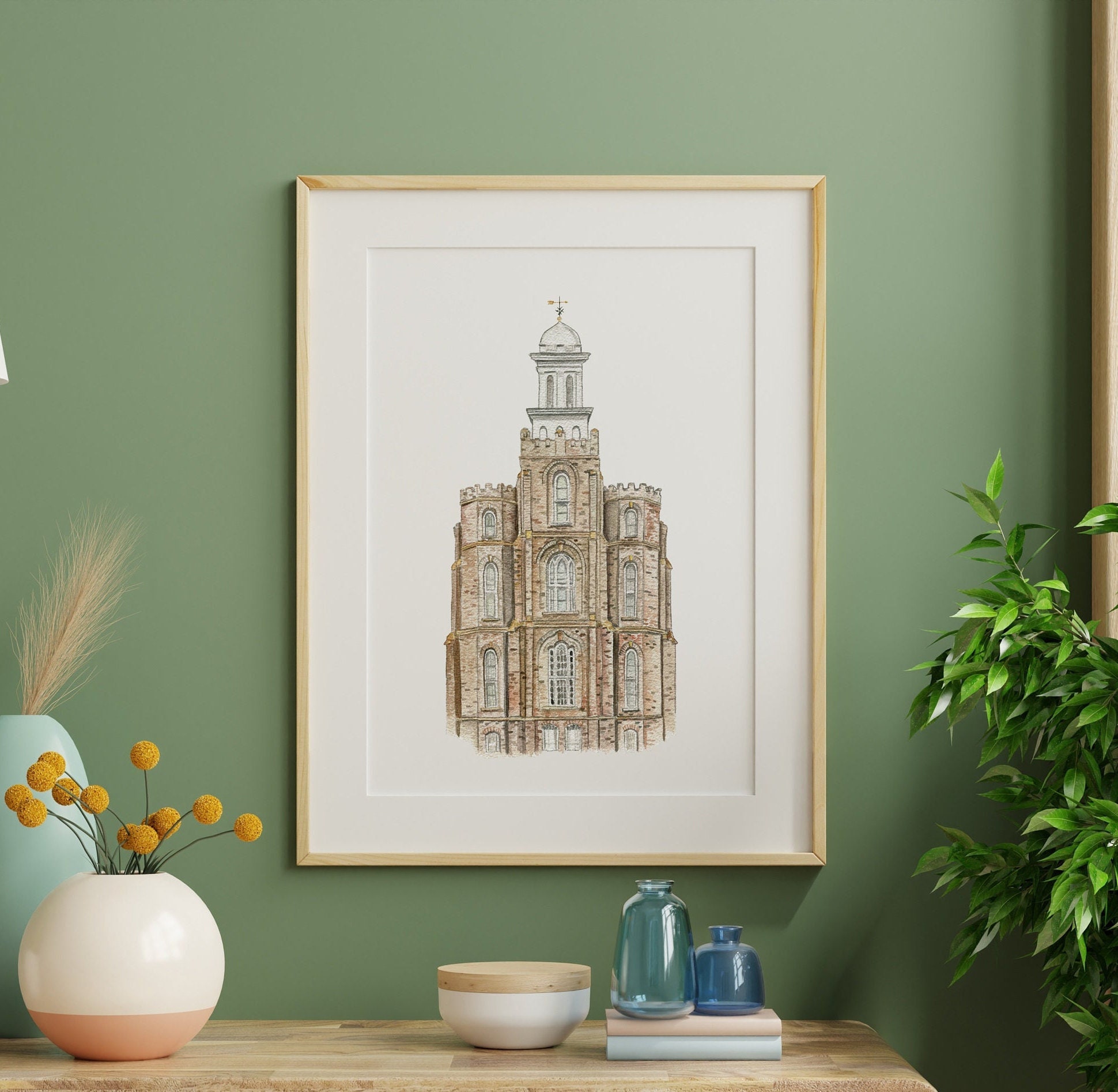 Logan Utah LDS Temple - Printable Watercolor Wall Art - Etsy