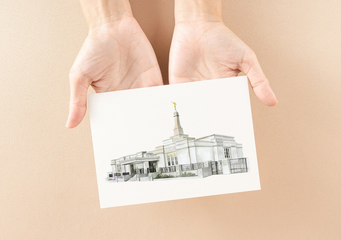 Edmonton Canada LDS Temple - Printable Watercolor Wall Art - Etsy Canada