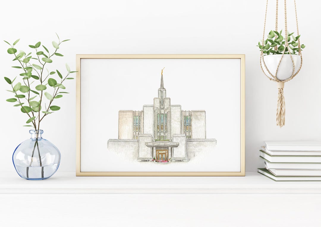 Calgary Alberta LDS Temple - Printable Watercolor Wall Art - Etsy