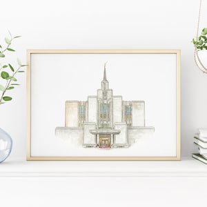 Calgary Alberta LDS Temple - Printable Watercolor Wall Art - Etsy Canada