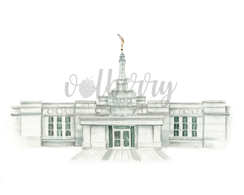 Regina Saskatchewan LDS Temple - Printable Watercolor Wall Art - Etsy