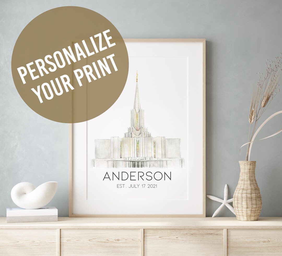 Jordan River Utah LDS Temple - Custom Digital Download Wall Art - Etsy