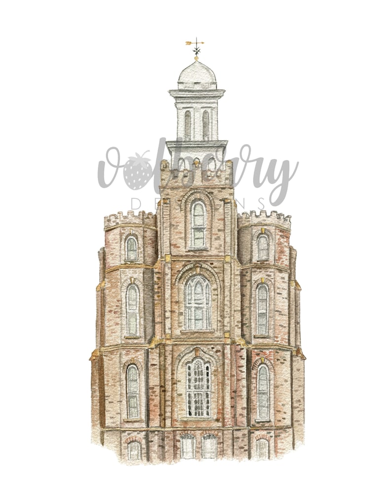 Logan Utah LDS Temple - Printable Watercolor Wall Art - Etsy