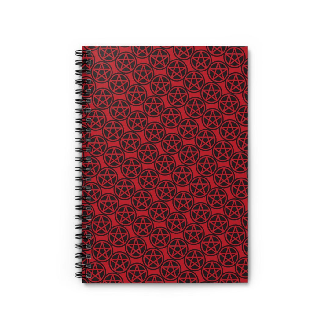 Spiral Notebook - Ruled Line Pentagram Gothic, Witch, Vampire, Dark ...