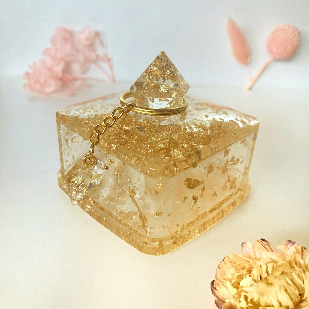 Resin Jewelry Box, Rare Trinket Box, Jewelry Holder, Resin Trinket Tray ...