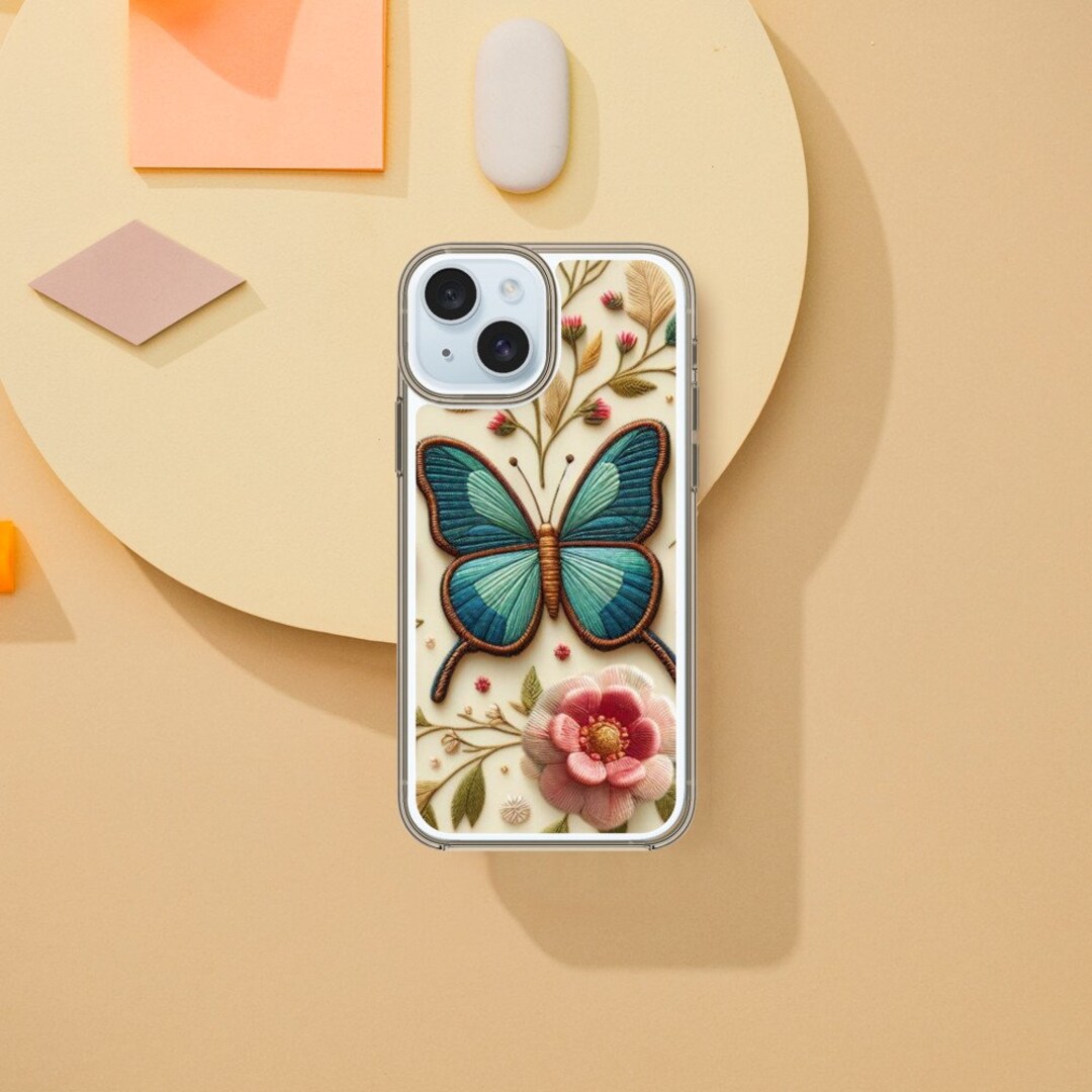 Clear Case Butterfly Vintage Butterfly Botany Floral Design Aesthetic ...