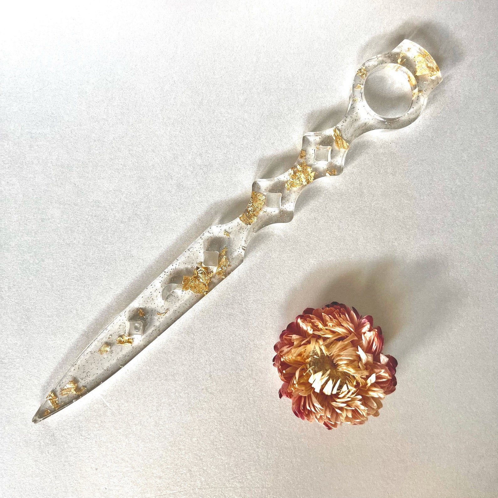 Resin Wand / Resin Letter Opener Wand / Glitter and Mica - Etsy