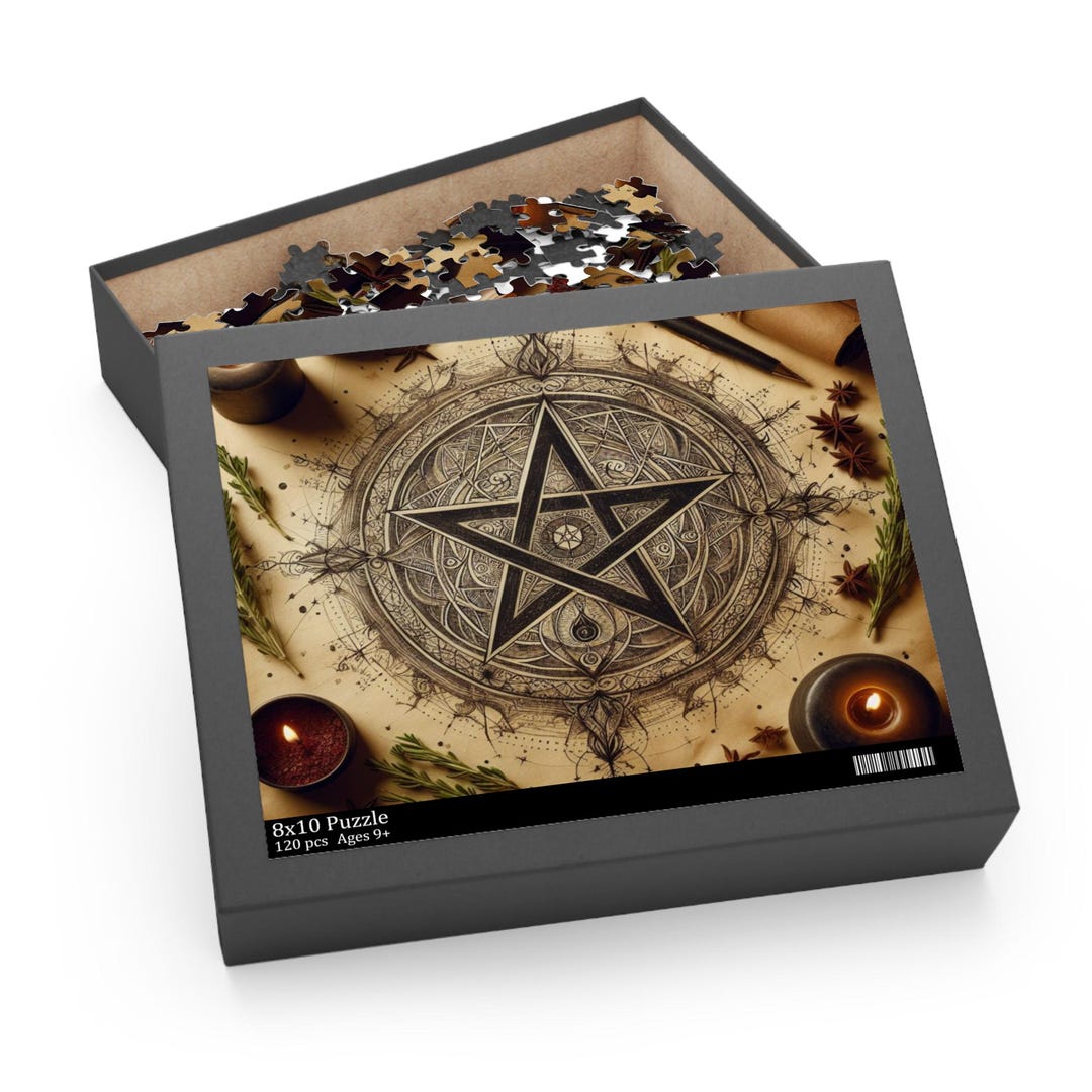 Halloween, Alchemical Pentagram Puzzle, Wiccan Puzzle, Occult ...