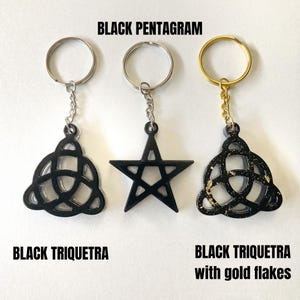 Gothic Keychain / Ankh Bag Charm / Pentagram / Pentacle Keychain ...