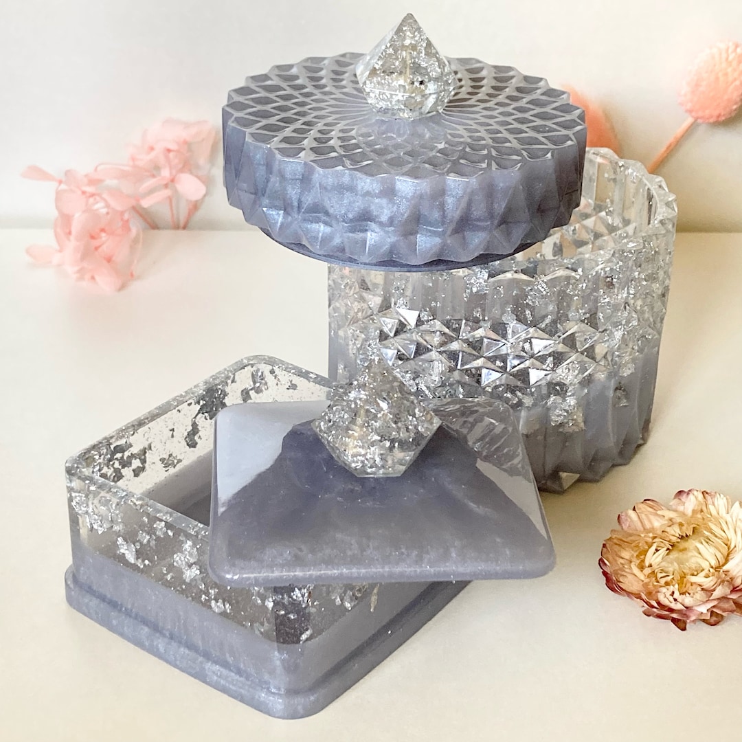 Resin Trinket Box / Trinket Box With Lid / Jewelry Box / Resin Box ...