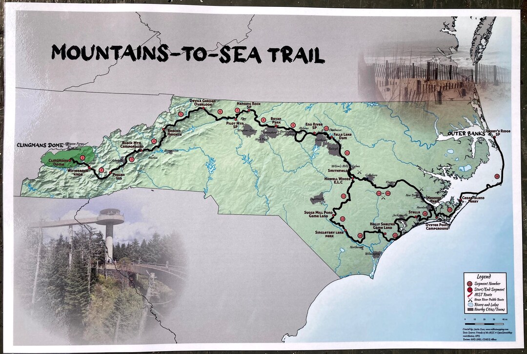 Mountains-to-sea Trail Scratch off Map (12"x18") - Etsy