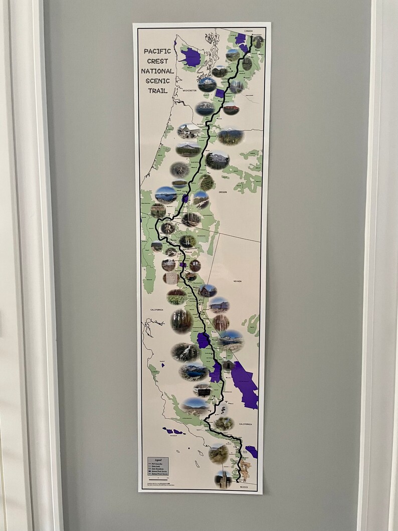 Pacific Crest Trail Scratch off Map 10x36 - Etsy