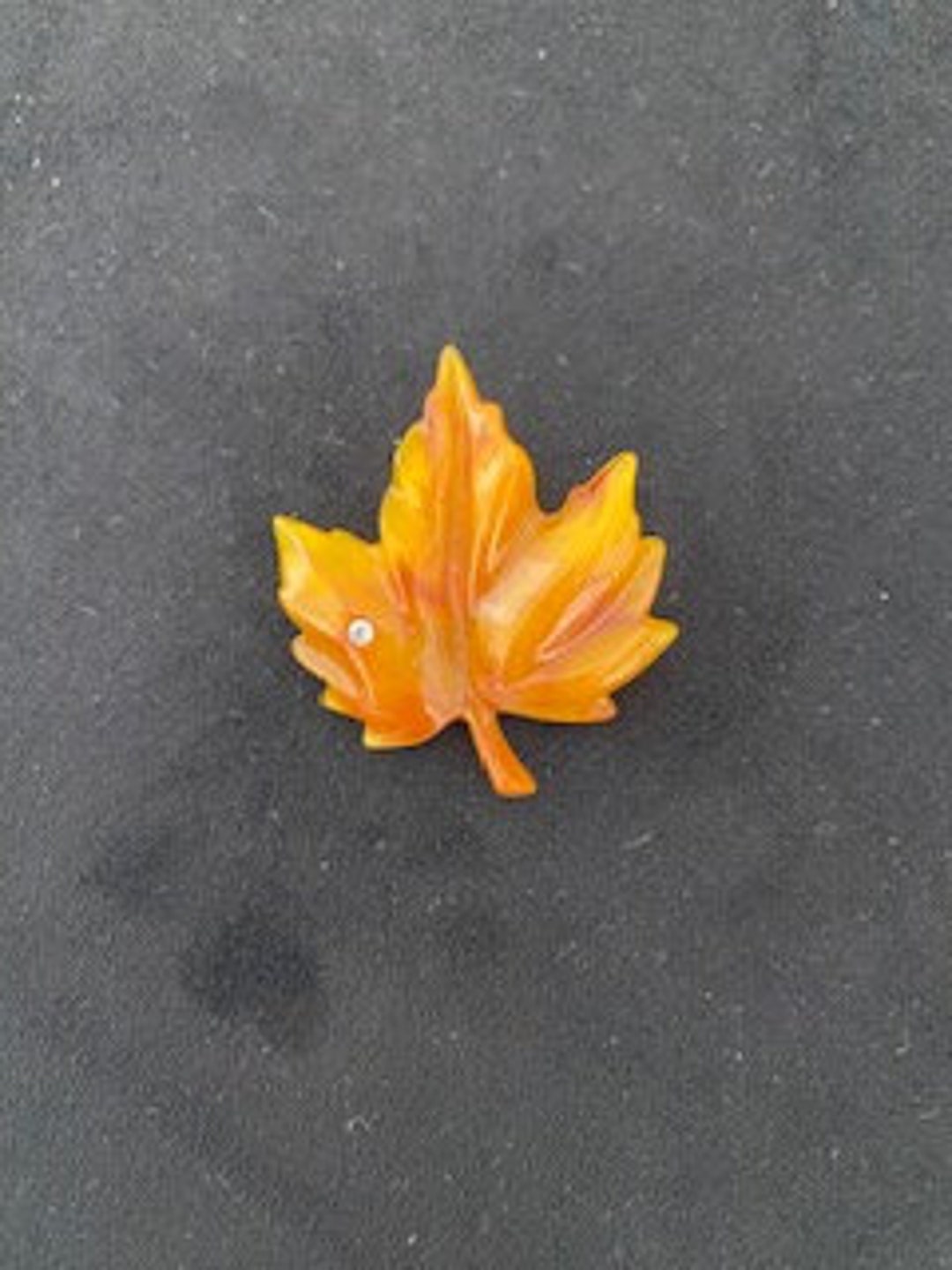 Vintage Amber Maple Leaf by Avon - Etsy