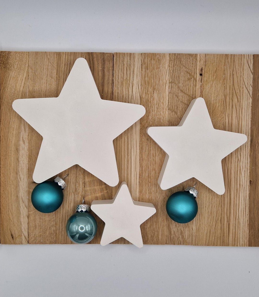 Stars Set, 3 Pieces, Ceramic Casting Compound, Christmas, Decorative ...