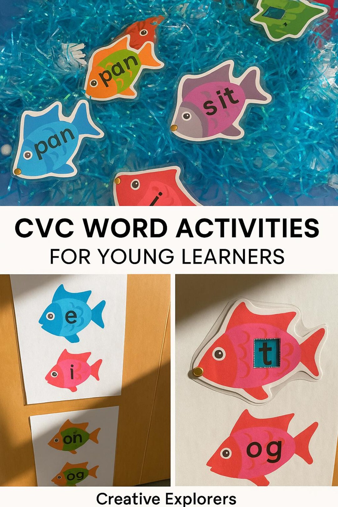 Fishing for CVC Words-printable Resource - Etsy