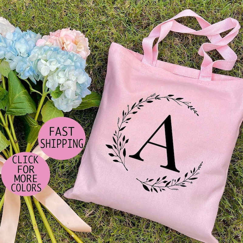 Monogram Tote Bag - Etsy