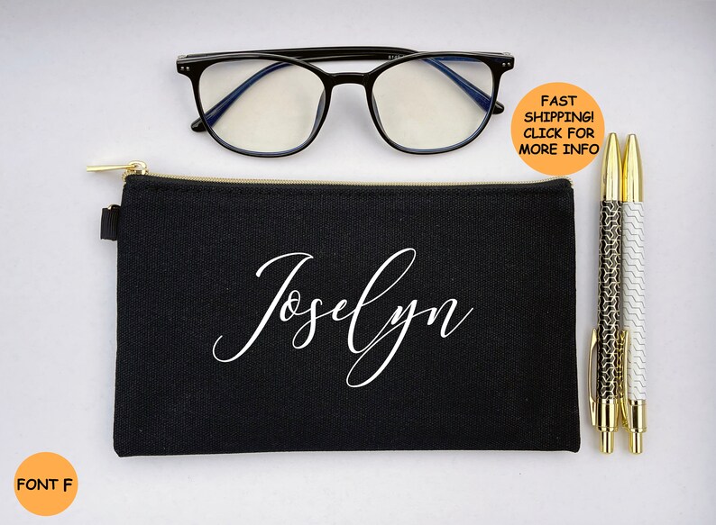 Personalized Makeup Bag, Bridesmaid Gift, Custom Pencil Case (H-2.5 Max ...
