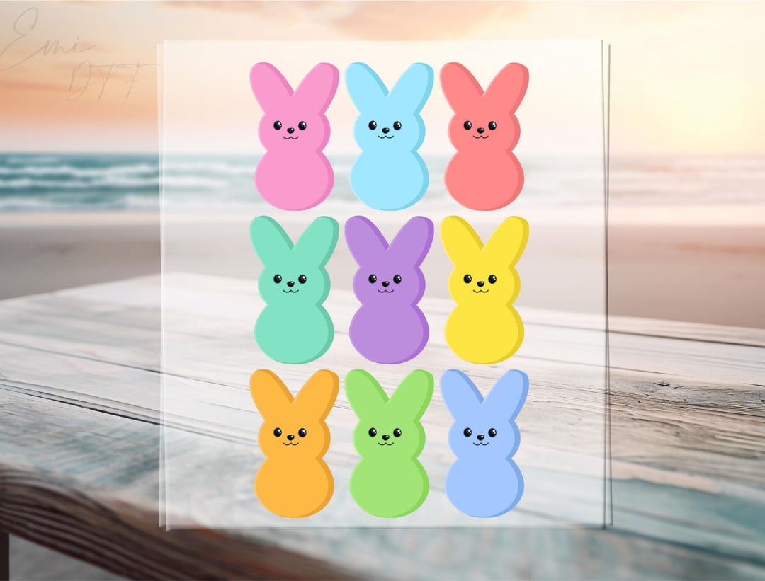 Easter Bunny Peeps Dtf Transfer, Easter Ready to Press Design, Easter ...
