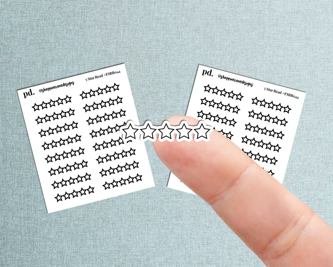 5 Star Rating Stickers, Steaminess Rating, Book Review Sticker Sheet ...