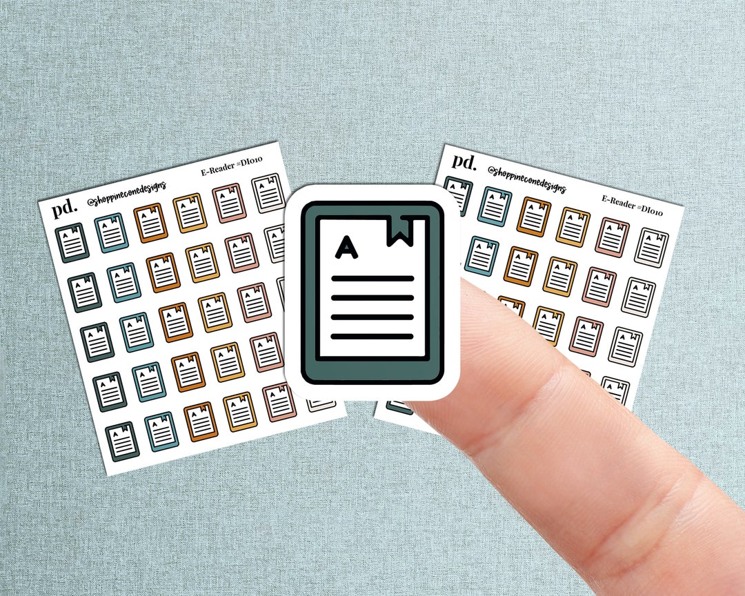 E-reader Stickers, Kindle/ebook Sticker, Reading Sticker Sheet for Book ...