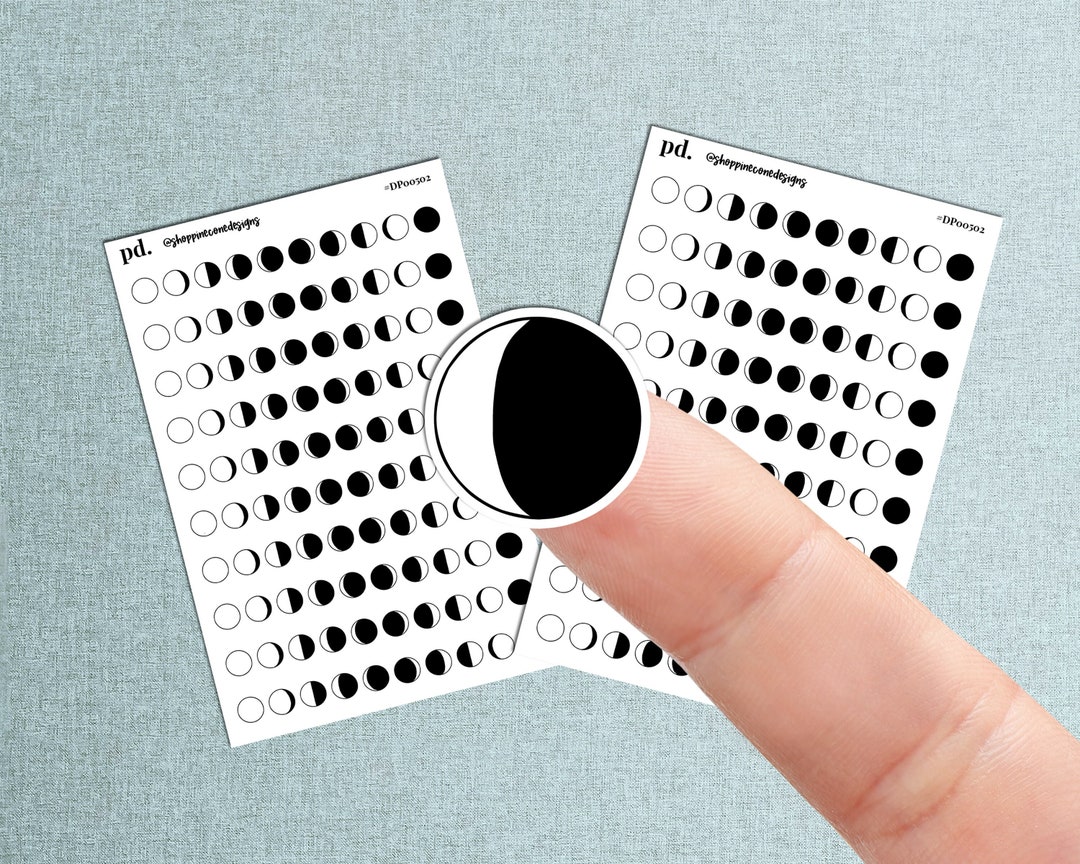 Moon Phases, Celestial Sticker Kit, Erin Condren, Cosmos Planner Spread ...