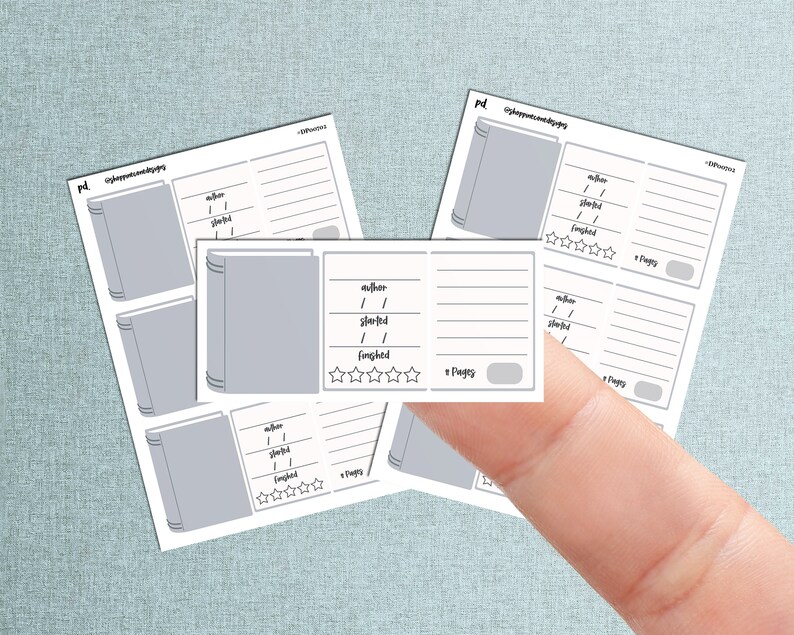 3D Book Rating Sticker: Book Review Journal Stickers - Etsy