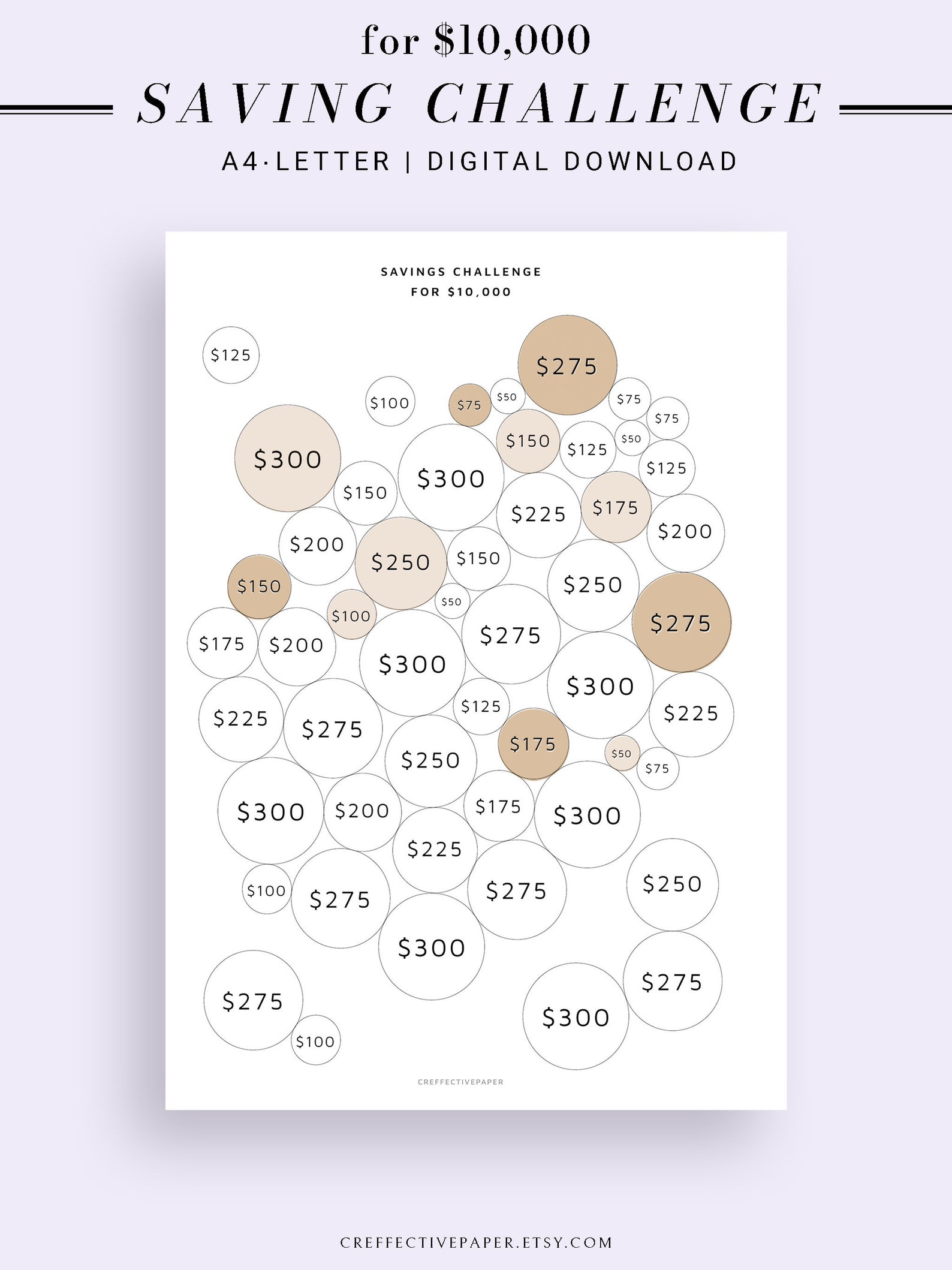 Plantilla de ahorro semanal desafío de ahorro de dinero PDF | Etsy