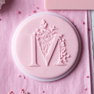 Stylish M Letter Embosser, Cookie Biscuit Stamp, Cake Decorating ...
