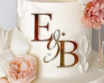 Personalized Initials for the Cake Topper L Wedding Initials on a Cake ...