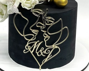 Clasped Hands Topper Line Art Cake Topper Abstract Cake Topper Lineart ...