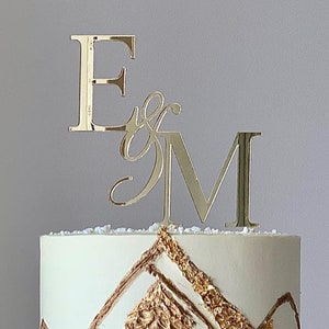 Personalized Initials for the Cake Topper L Wedding Initials on a Cake ...