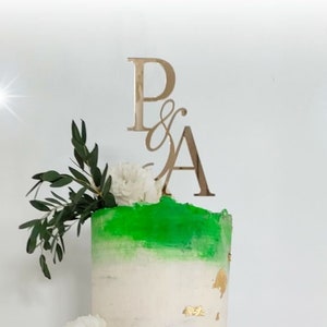 Personalized Initials for the Cake Topper L Wedding Initials on a Cake ...