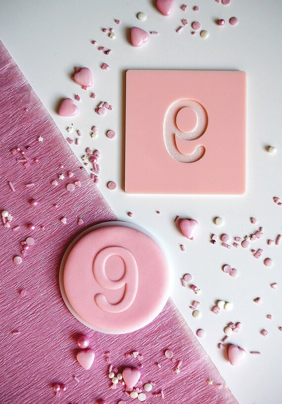 Number Nine Digit Embosser Cookie Biscuit Stamp Cake | Etsy